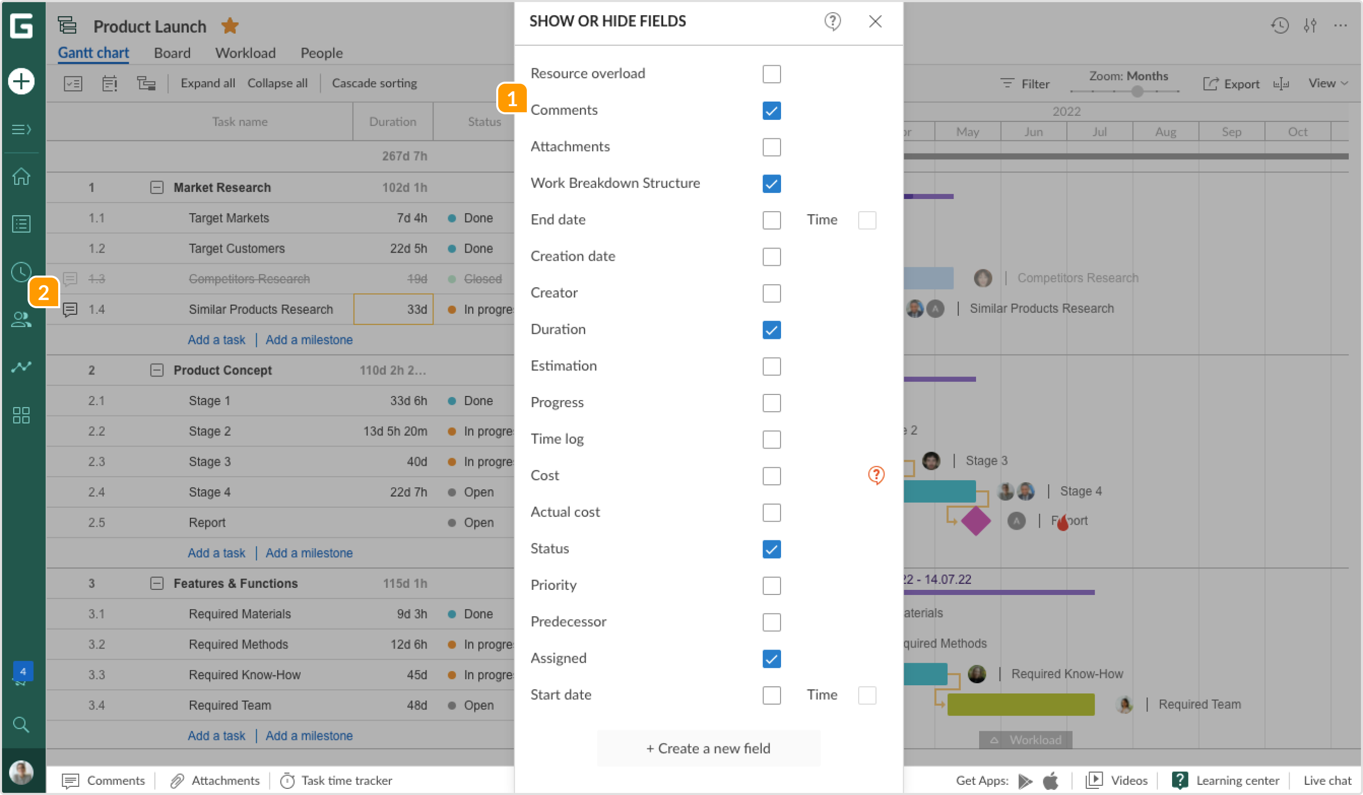 Task settings – GanttPRO Knowledge Base