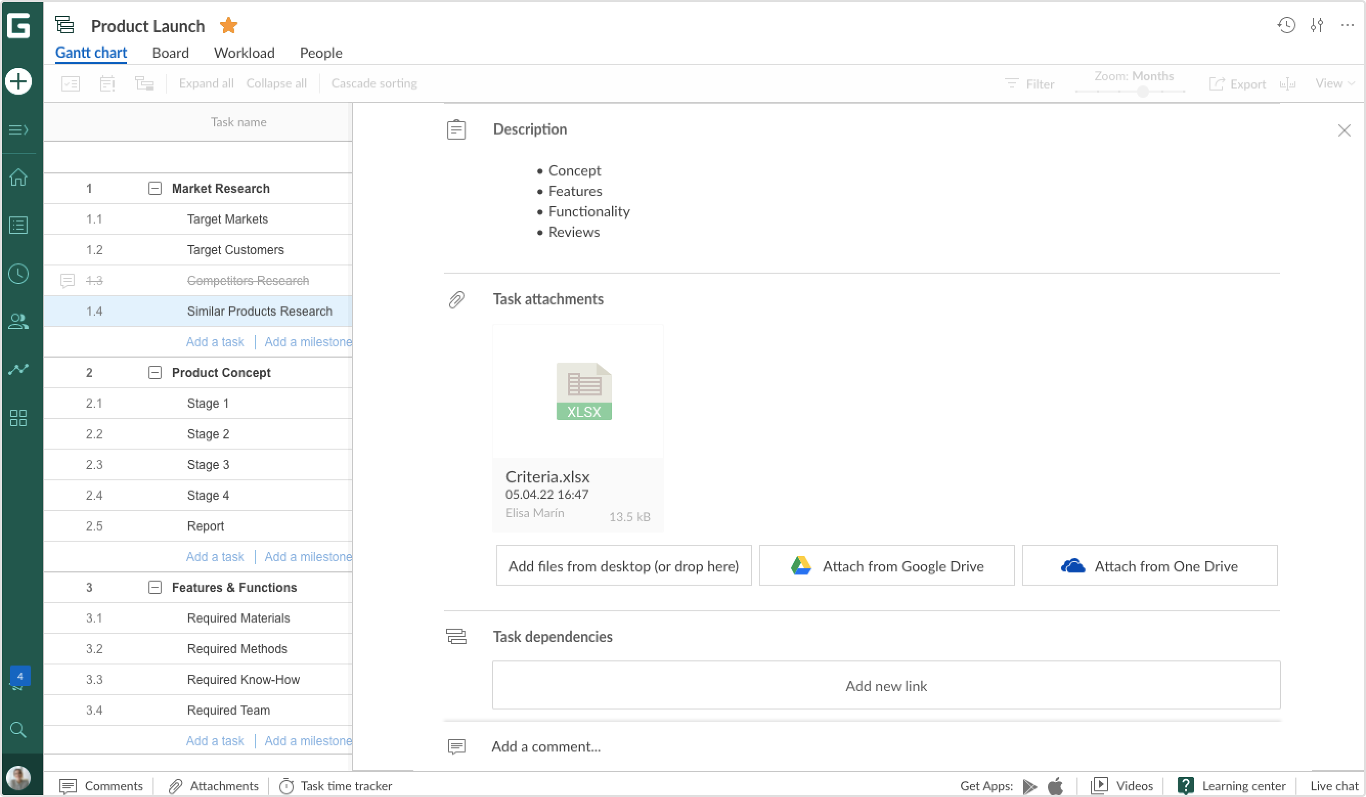 Task settings – GanttPRO Knowledge Base