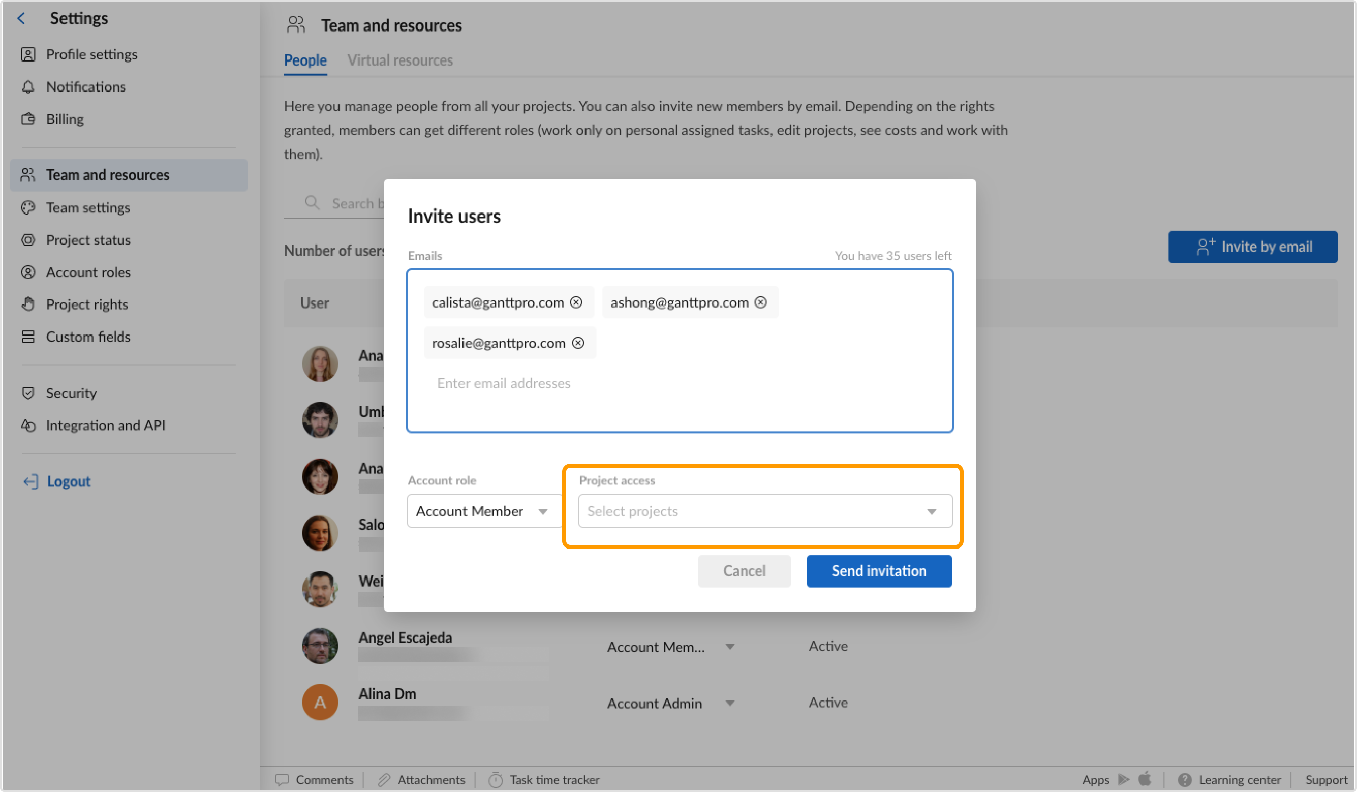 Adding Users Ganttpro Knowledge Base