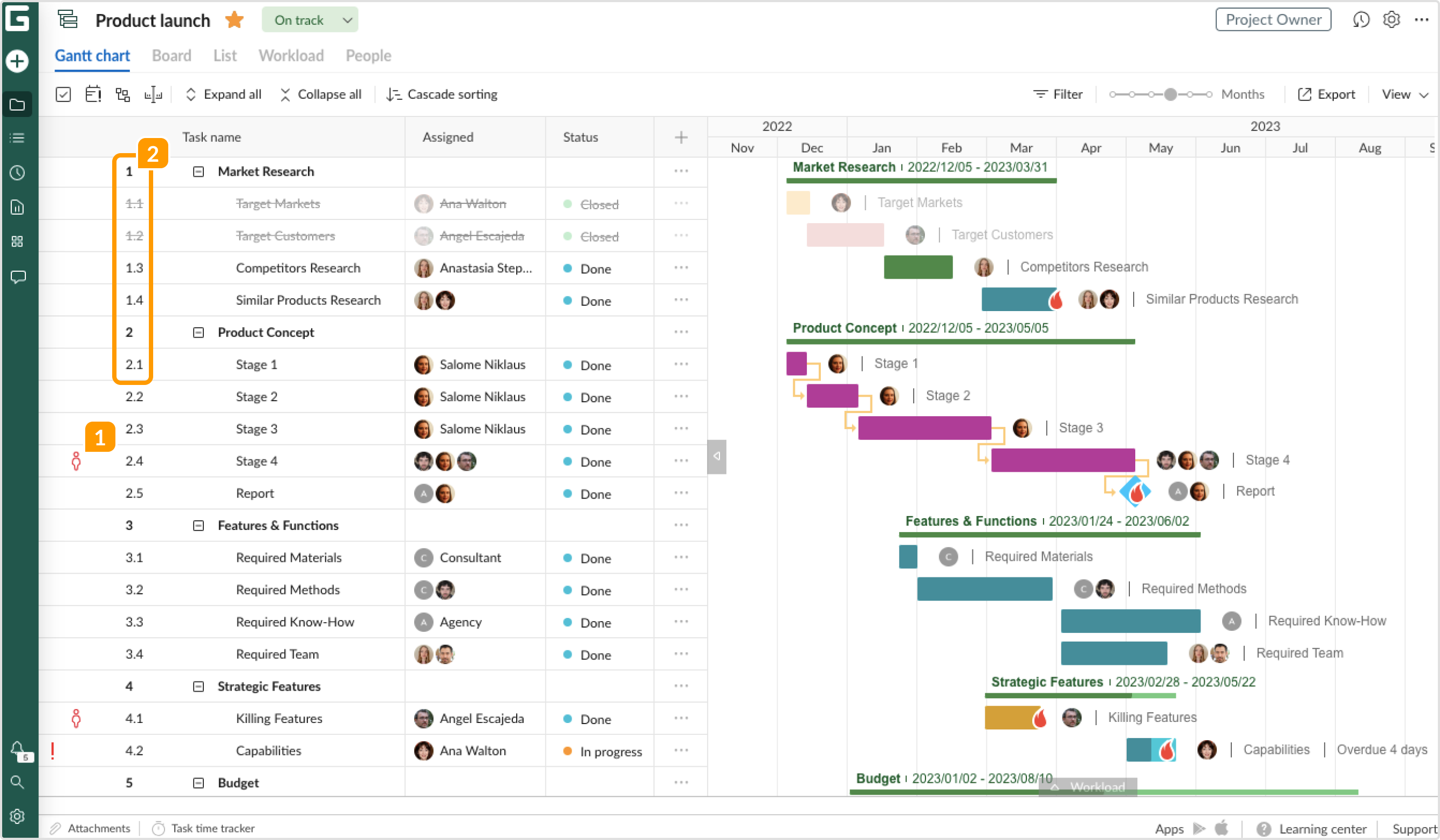 Standard fields – GanttPRO Knowledge Base