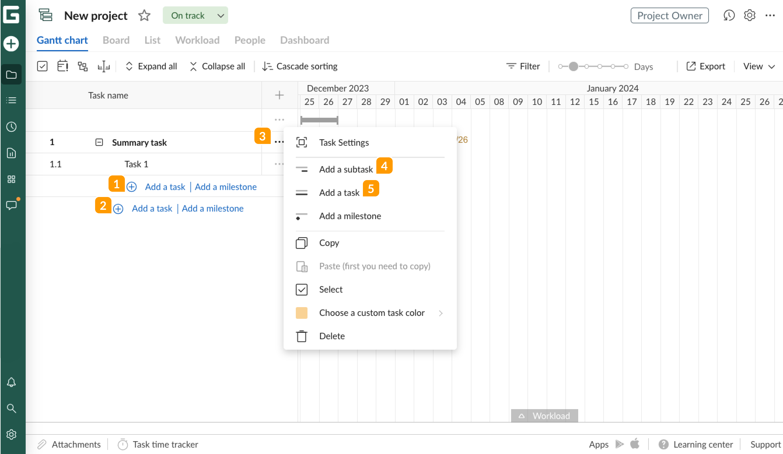 Creating tasks – GanttPRO Knowledge Base