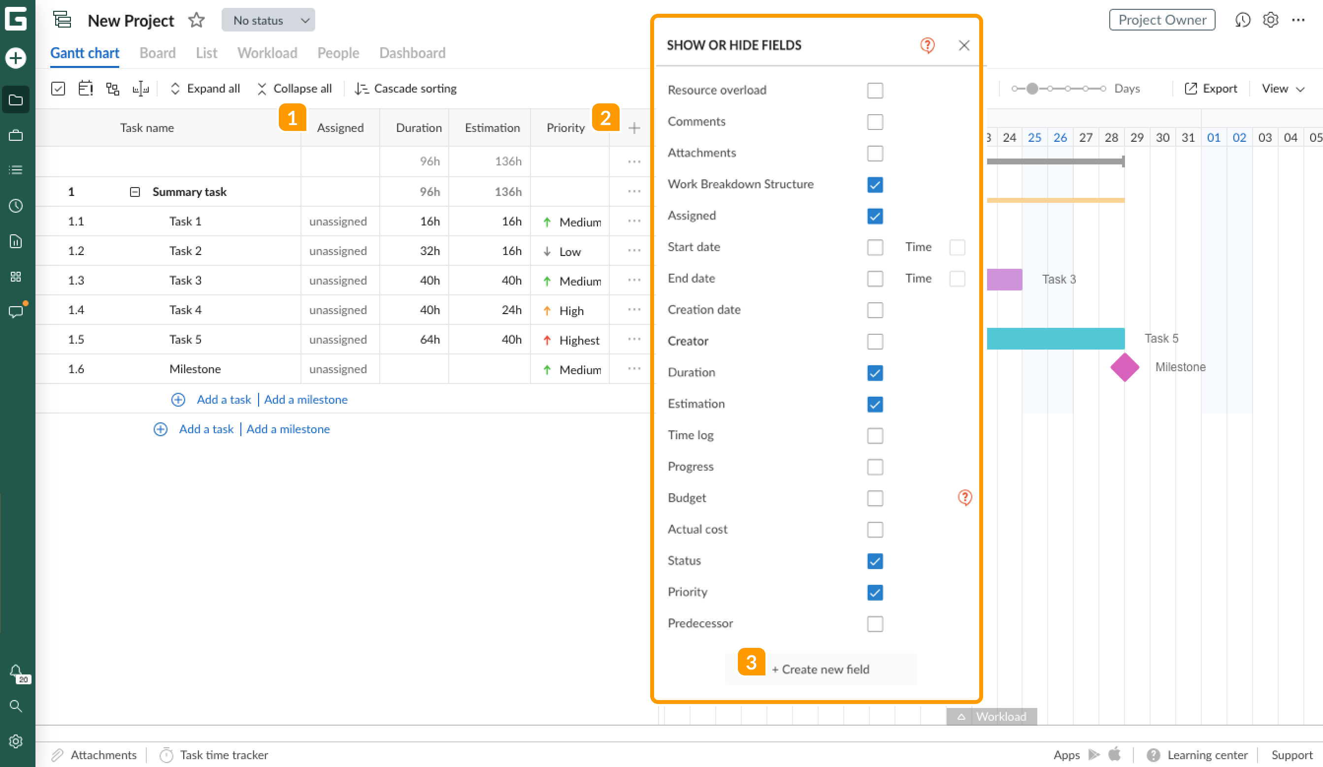 Cómo crear el primer proyecto – Base de conocimientos de GanttPRO