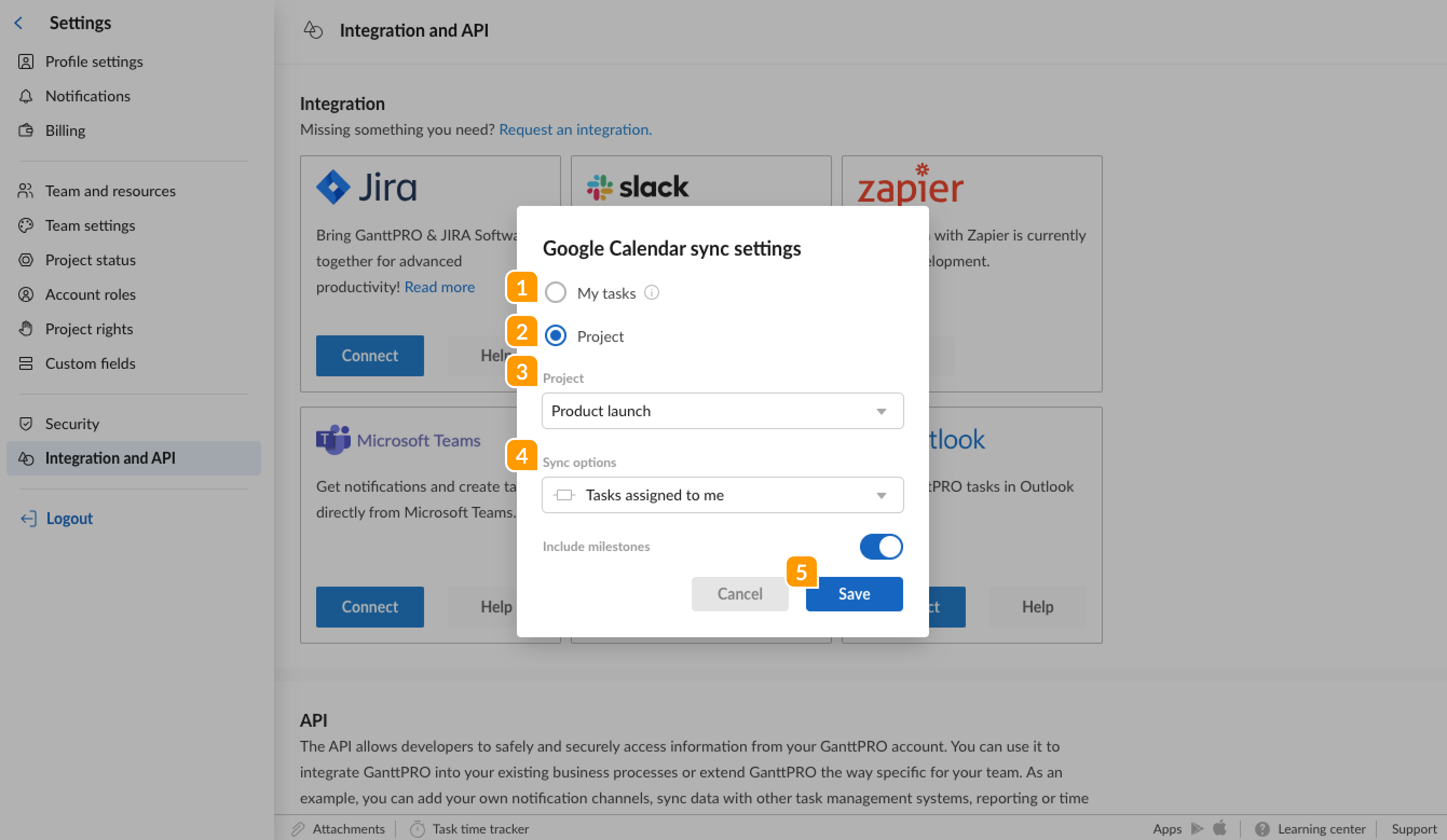 Integration with Google calendars – GanttPRO Knowledge Base